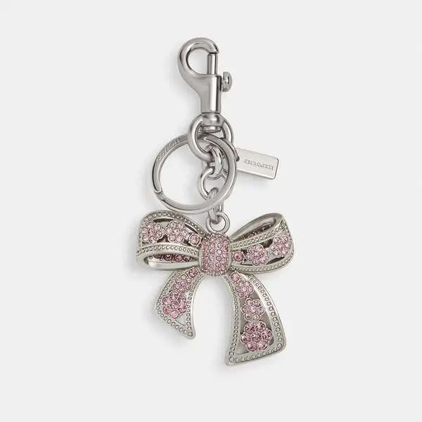 COACH Bow Bag Charm - Silver/purple