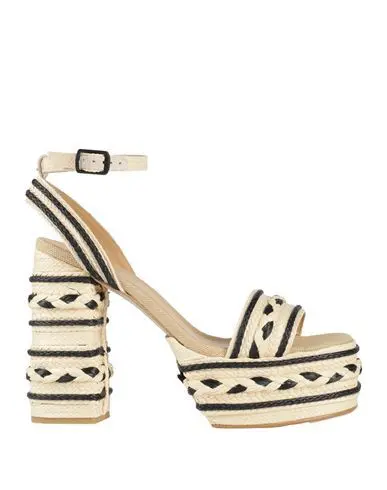 CastaÑer Raffia Platform Sandals - Beige