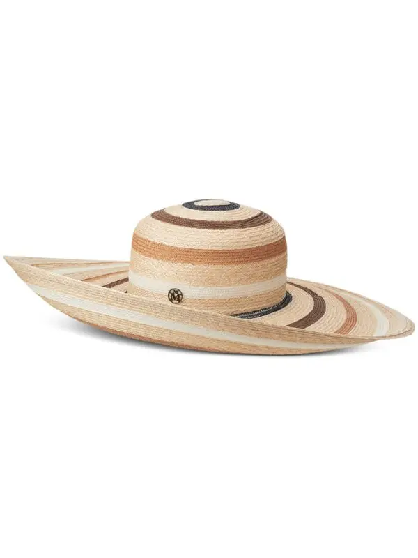 MAISON MICHEL Veronika Sun Hat - Neutrals