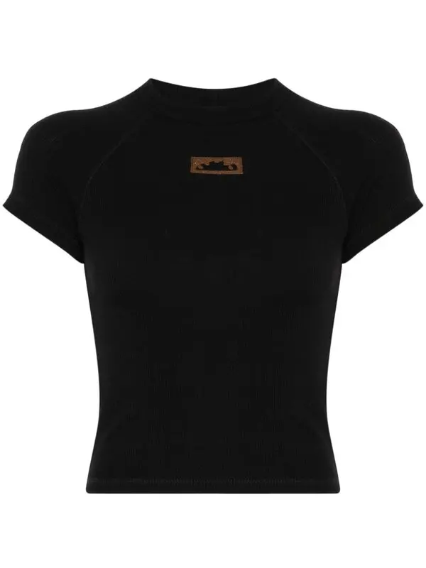 Ottolinger Ribbed Deconstructed T-shirt - Black