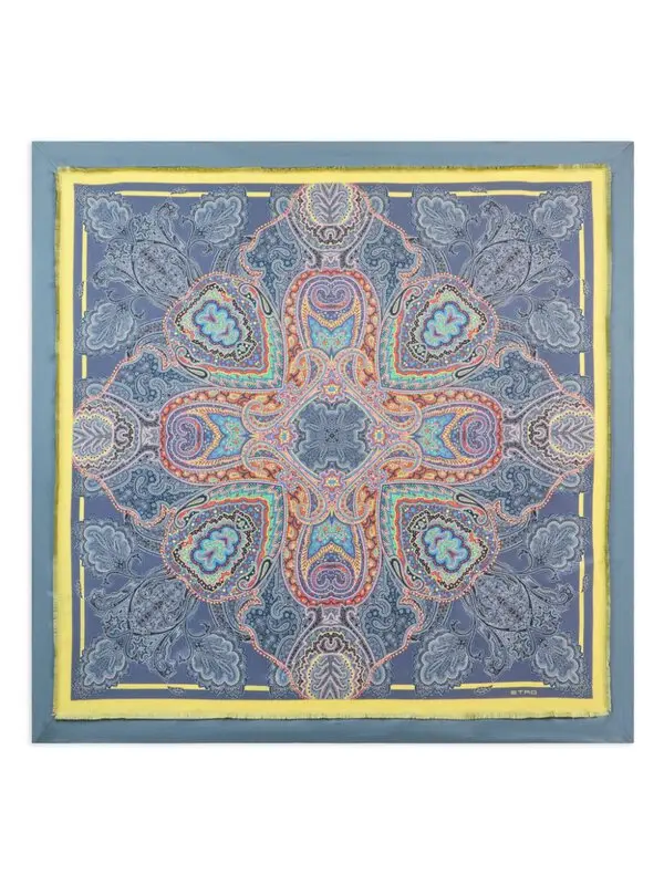 Etro Paisley Scarf - Blue