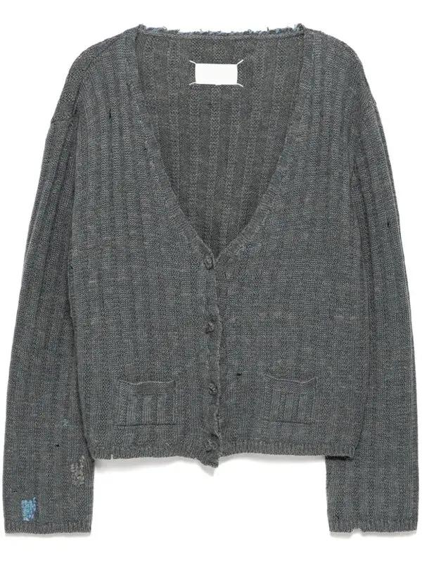 MAISON MARGIELA Distressed Plunging Cardigan
