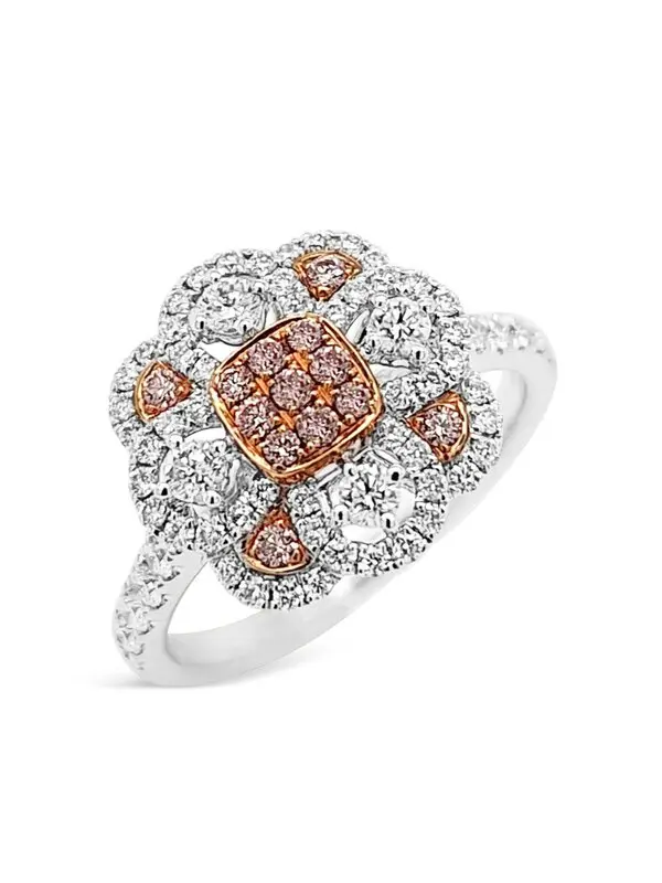 HYT JEWELRY 18k White Gold And Platinum Diamond Ring