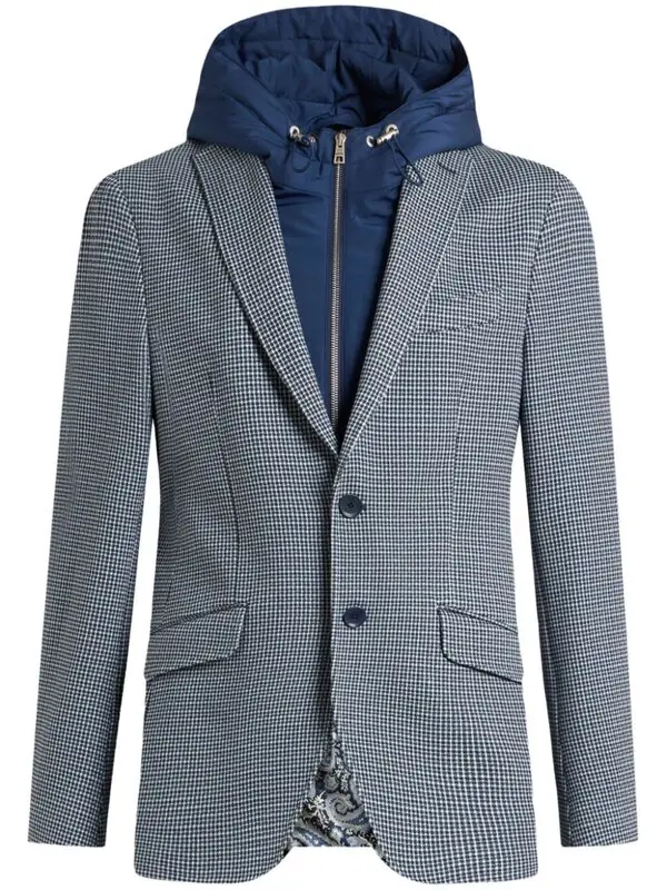 Etro Micro Check-pattern Blazer