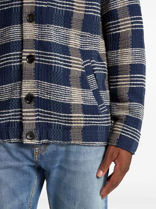 Etro Check-pattern Knit Shirt Jacket
