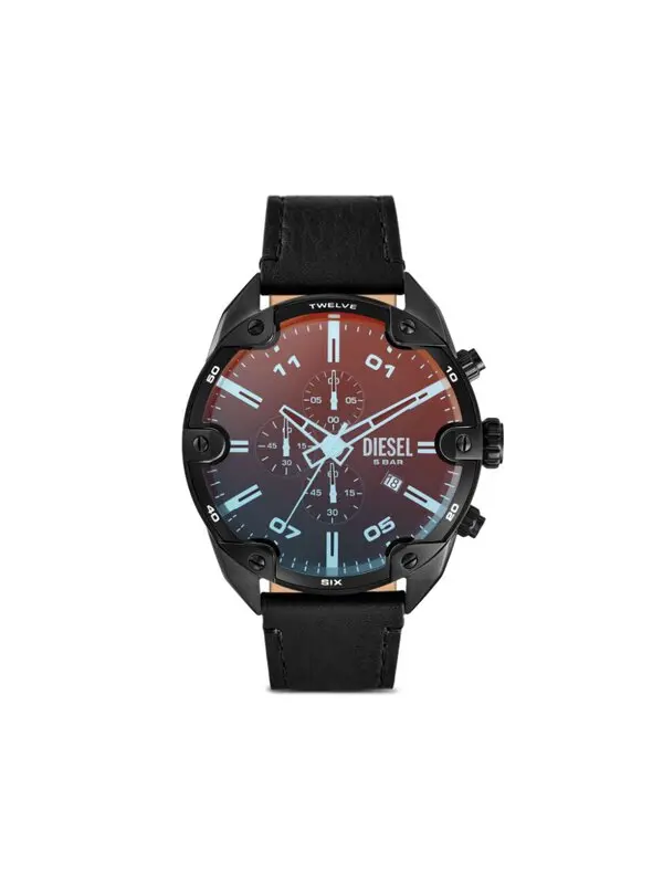 DIESEL® Spiked 49mm Chronograph Watch - Red