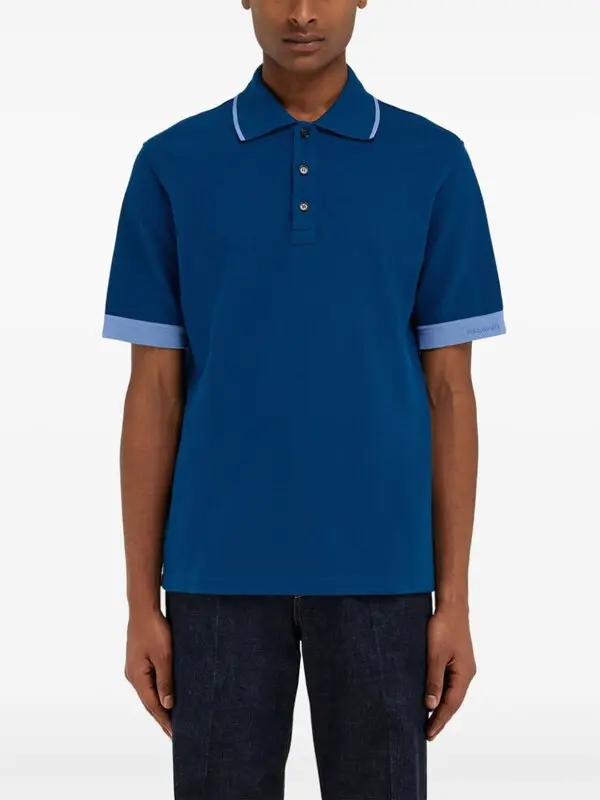 FERRAGAMO Contrasting Cuffs Polo Shirt