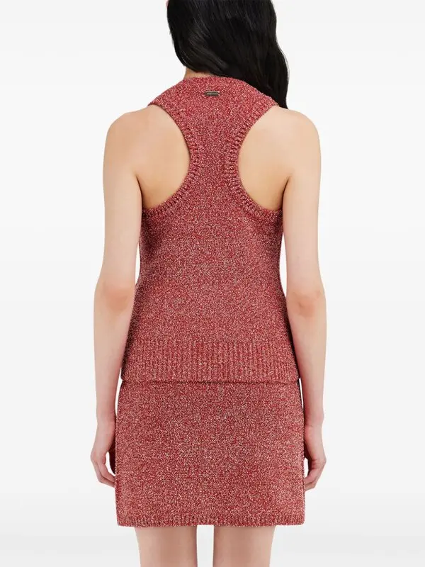 FERRAGAMO V-neck Bouclé Tank Top