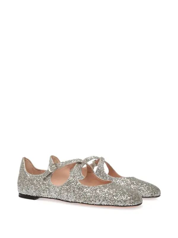 Bally Glitter Ballerinas - Silver