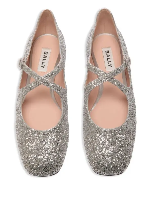 Bally Glitter Ballerinas - Silver