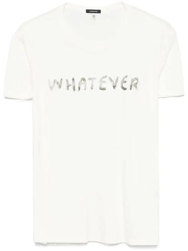 R13 Whatever-print T-shirt - Neutrals