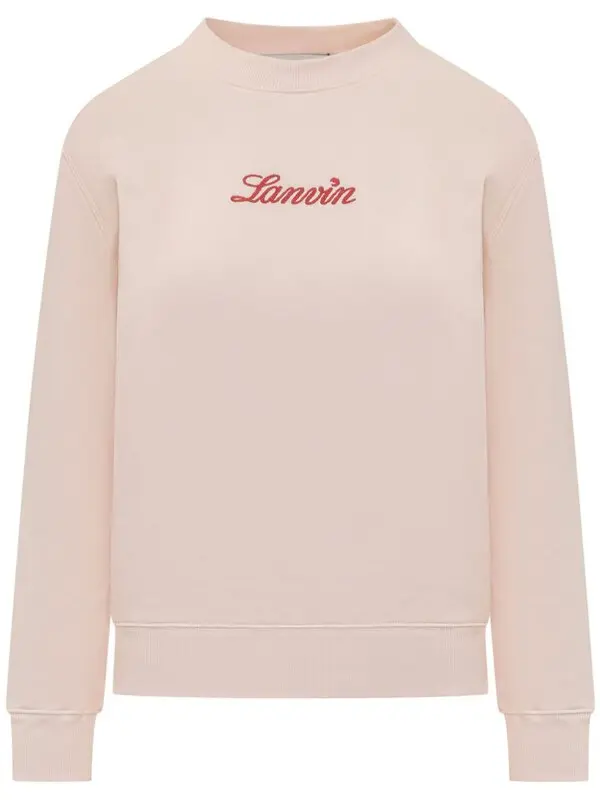 LANVIN Embroidered Logo Sweatshirt - Pink