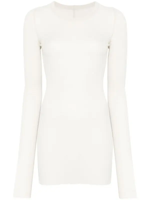 Rick Owens Fine-ribbed Top - Neutrals