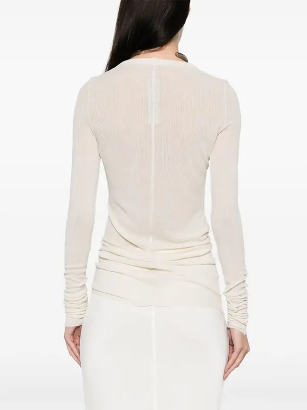 Rick Owens Fine-ribbed Top - Neutrals