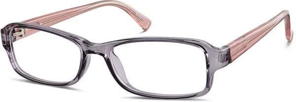 Zenni Rectangle Full Rim Eyeglasses - Aubergine