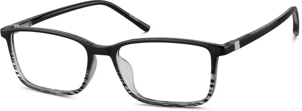 Zenni Rectangle Full Rim Eyeglasses - Black Onyx