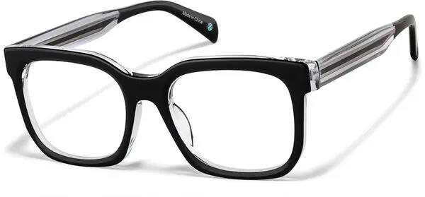 Zenni Rectangle Full Rim Eyeglasses - Black