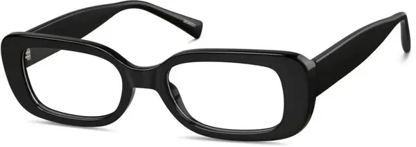 Zenni Rectangle Full Rim Plastic Frame Eyeglasses - Black