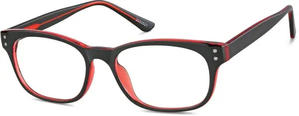 Zenni Rectangle Full Rim Plastic Frame Eyeglasses - Black