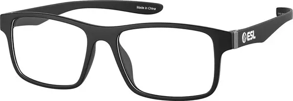 Zenni Rectangle Full Rim Plastic Frame Eyeglasses - Black