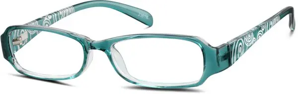 Zenni Rectangle Full Rim Eyeglasses - Blue