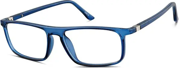 Zenni Rectangle Full Rim Eyeglasses - Blue