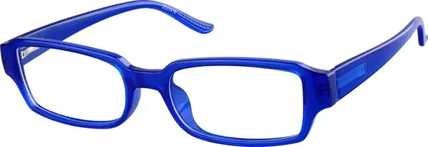 Zenni Rectangle Full Rim Plastic Frame Eyeglasses - Blue
