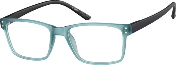 Zenni Rectangle Full Rim Plastic Frame Eyeglasses - Blue