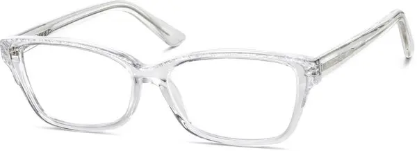 Zenni Rectangle Full Rim Frame Glasses - Clear