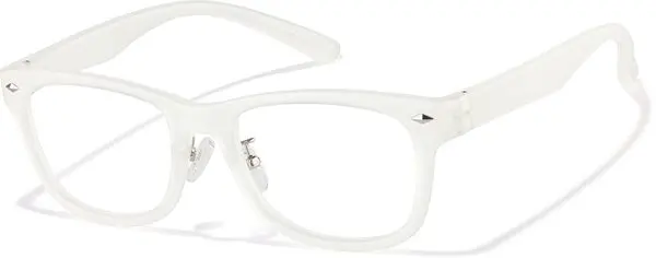 Zenni Rectangle Full Rim Plastic Frame Eyeglasses - Clear