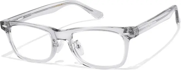 Zenni Rectangle Full Rim Plastic Frame Eyeglasses - Clear