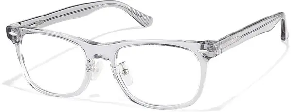 Zenni Rectangle Full Rim Plastic Frame Eyeglasses - Clear