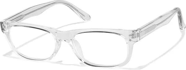 Zenni Rectangle Full Rim Plastic Frame Eyeglasses - Clear