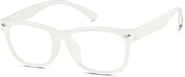 Zenni Rectangle Full Rim Eyeglasses - Clear/blue Glow