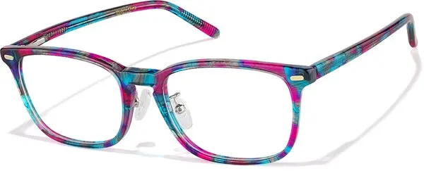 Zenni Rectangle Full Rim Plastic Frame Eyeglasses - Cosmic