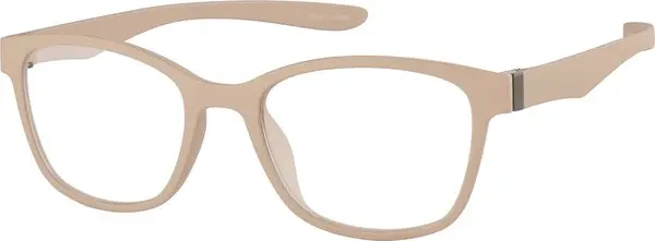 Zenni Rectangle Full Rim Frame Glasses - Cream