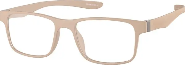 Zenni Rectangle Full Rim Plastic Frame Eyeglasses - Cream