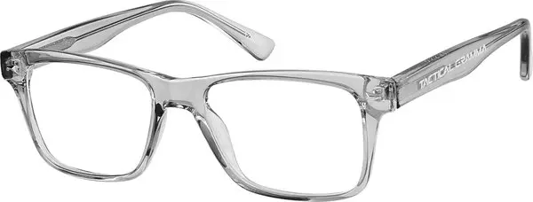 Zenni Rectangle Full Rim Eyeglasses - Crystal Gray