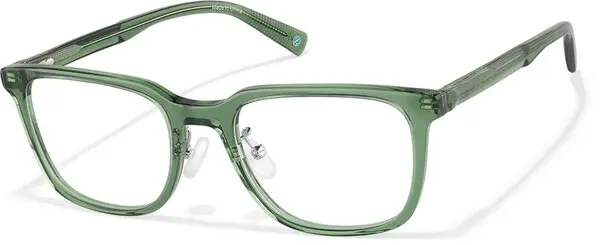 Zenni Rectangle Full Rim Eyeglasses - Crystal Green
