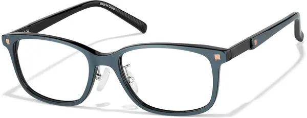Zenni Rectangle Full Rim Eyeglasses - Dark Teal Blue