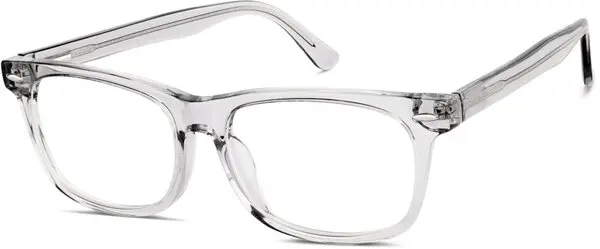 Zenni Rectangle Full Rim Eyeglasses - Fog