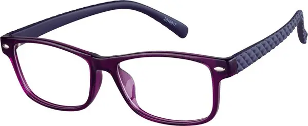 Zenni Rectangle Full Rim Eyeglasses - Grape