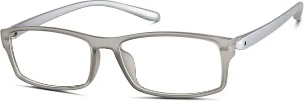 Zenni Rectangle Full Rim Eyeglasses - Gray
