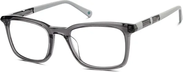 Zenni Rectangle Full Rim Frame Glasses - Gray