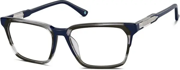 Zenni Rectangle Full Rim Frame Eyeglasses - Gray