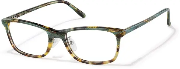 Zenni Rectangle Full Rim Frame - Green Tortoiseshell