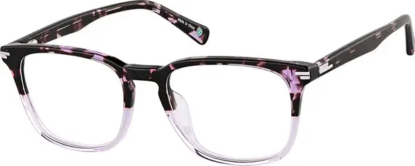 Zenni Rectangle Full Rim Eyeglasses - Lilac Tortoiseshell