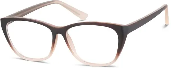 Zenni Rectangle Full Rim Eyeglasses - Mocha