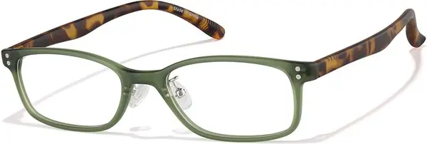Zenni Rectangle Full Rim Plastic Frame Eyeglasses - Moss