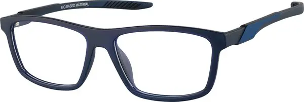 Zenni Rectangle Full Rim Frame Glasses - Navy